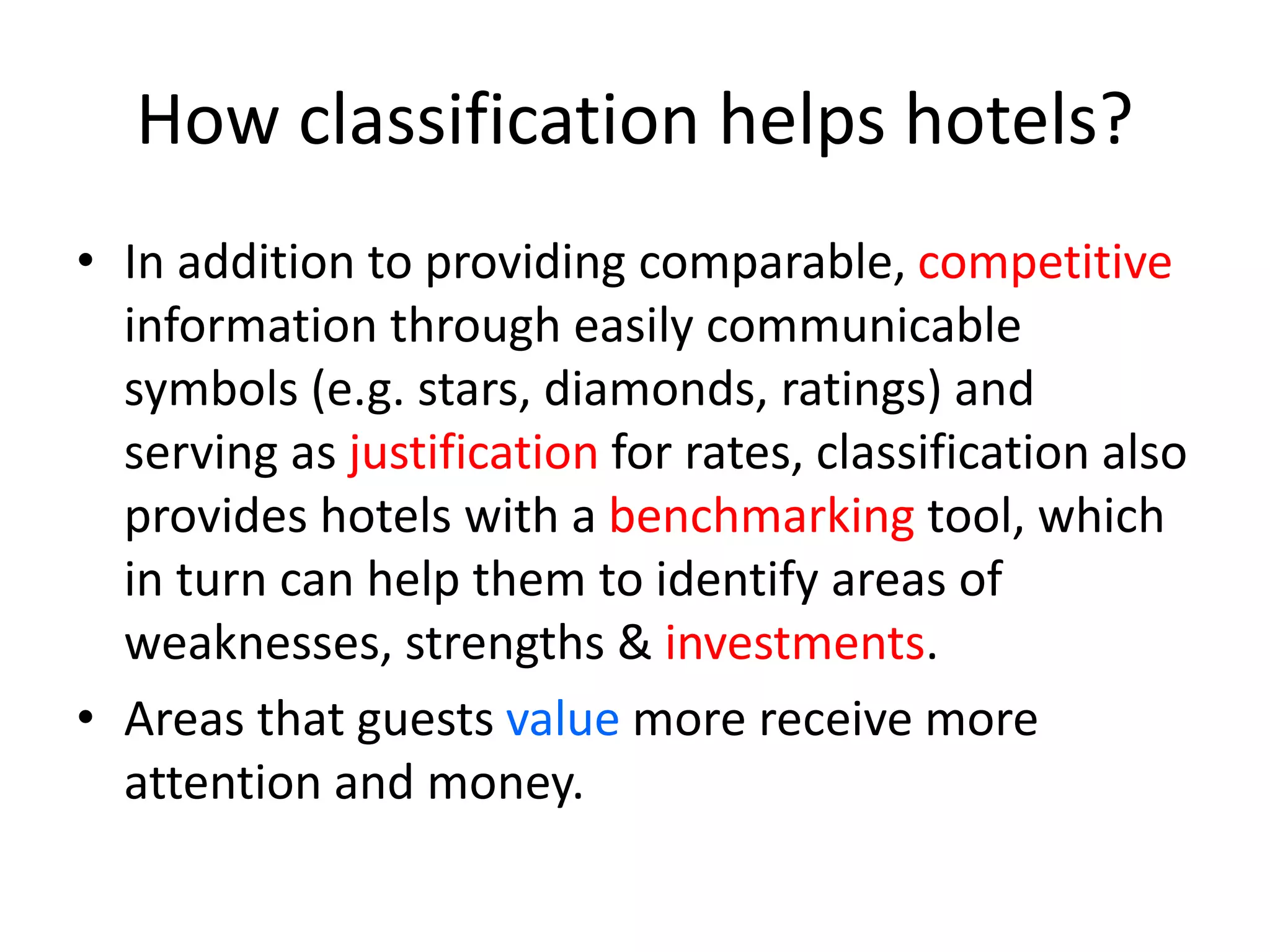 Hotel, Classification, Typologies | PPTX