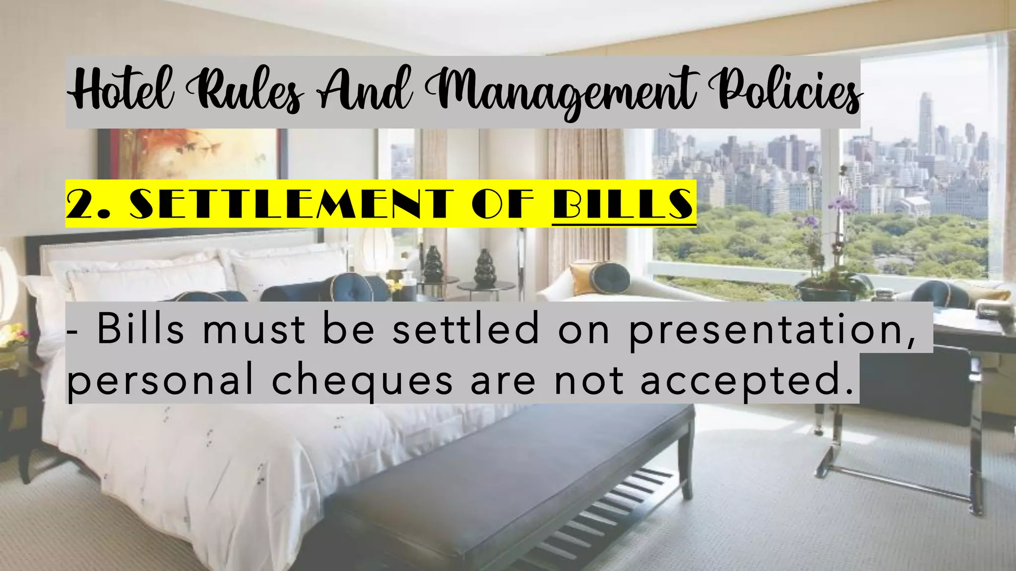 Hotel codes, rules and regulations | PDF