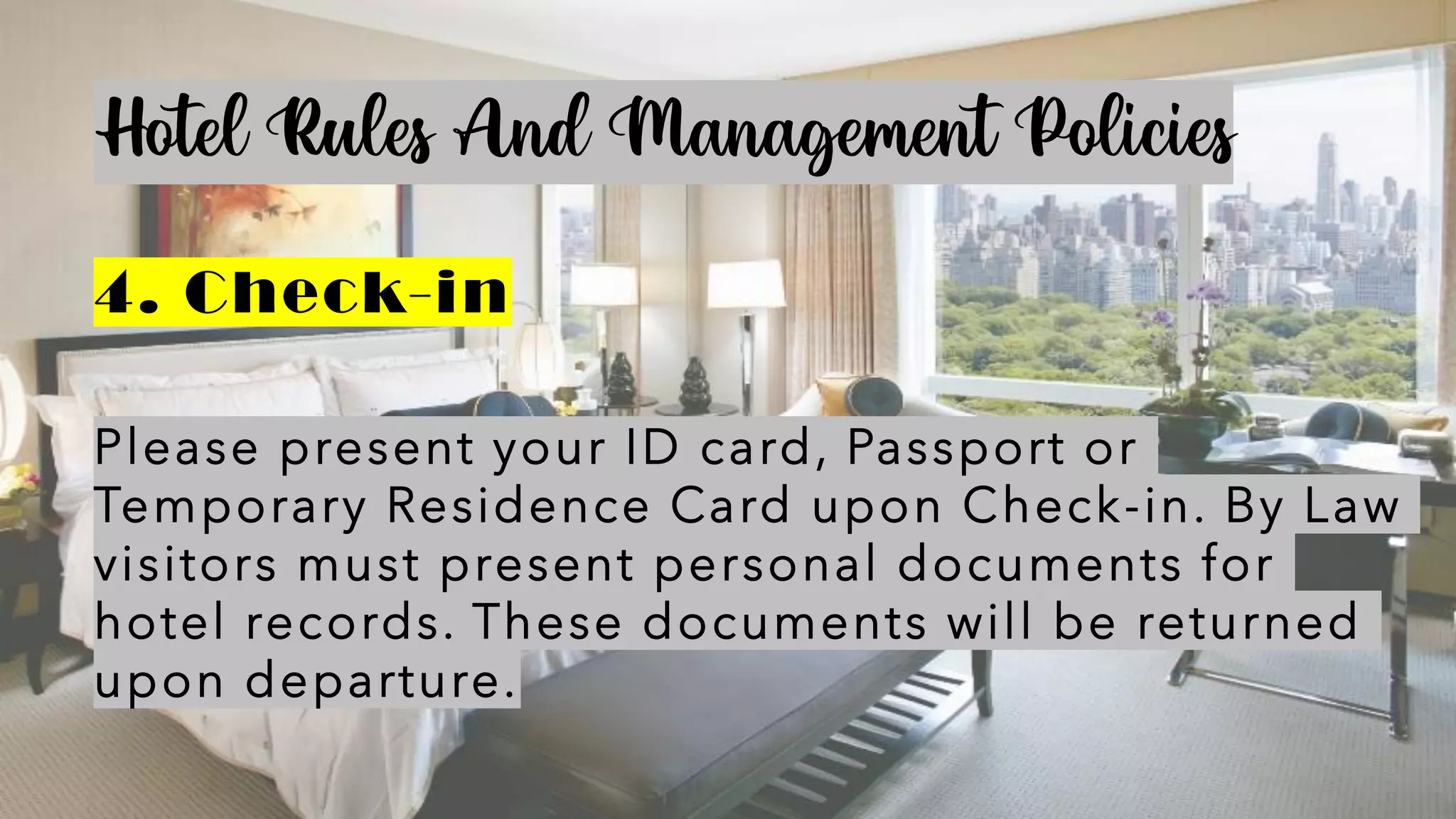 Hotel codes, rules and regulations | PDF
