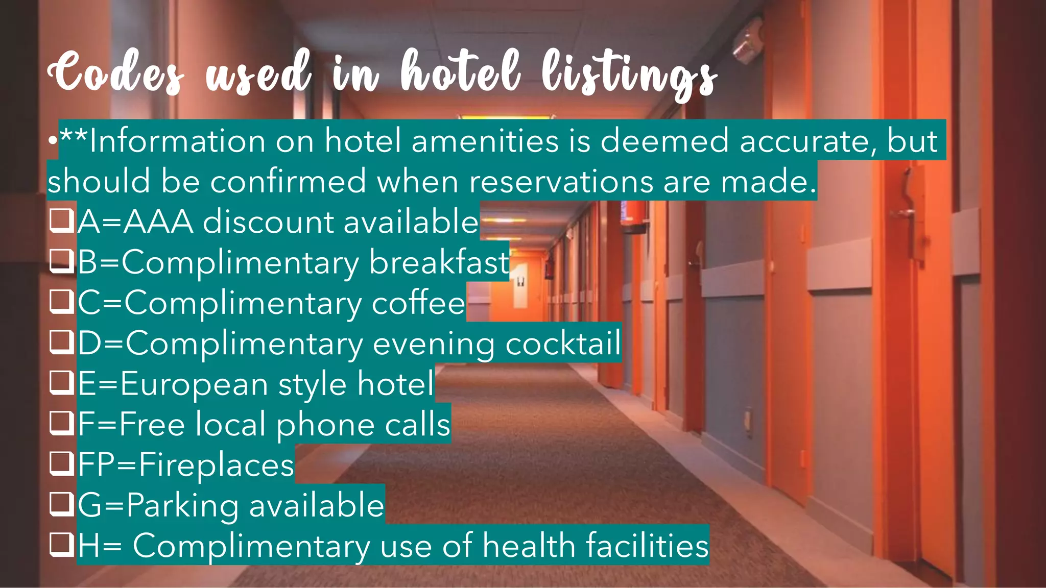 Hotel codes, rules and regulations | PDF