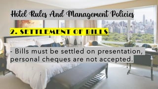 Hotel codes, rules and regulations | PDF