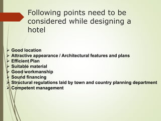 Hotel design considerations | PPTX