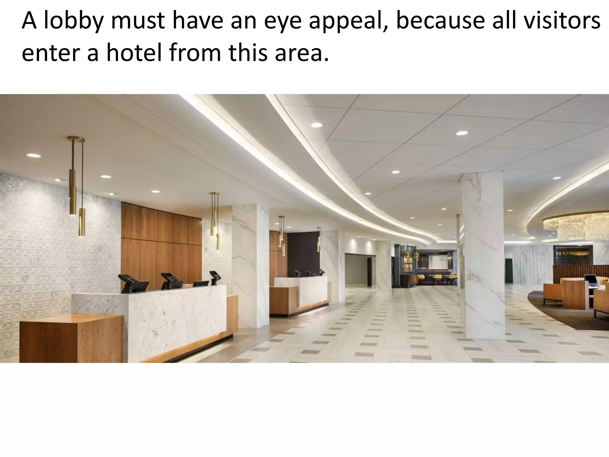 Hotel entrance, lobby layout; front office | PPTX