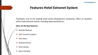 Hotel Extranet Booking System| Hotel Extranet .pptx