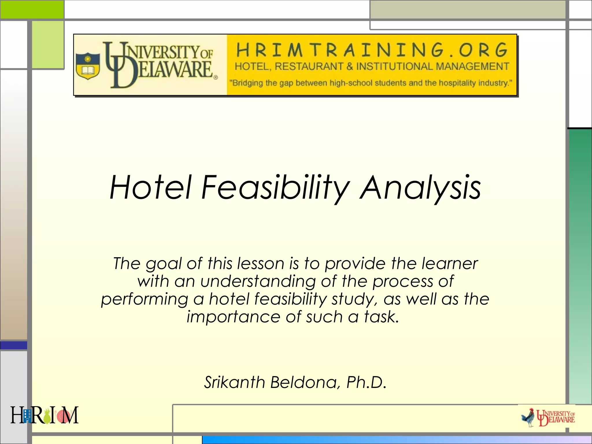 Hotel feasibility studies | PPT