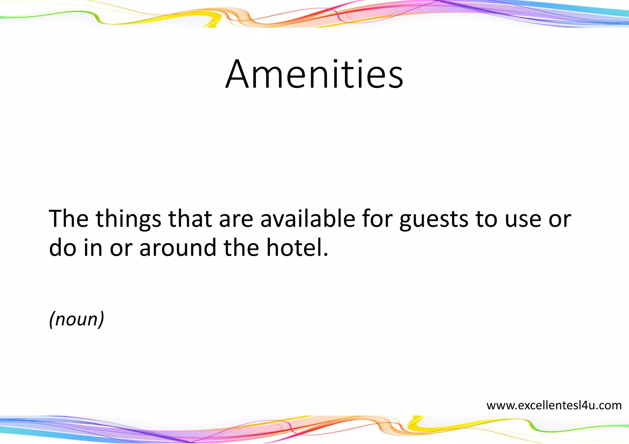 Hotel flashcards | PDF