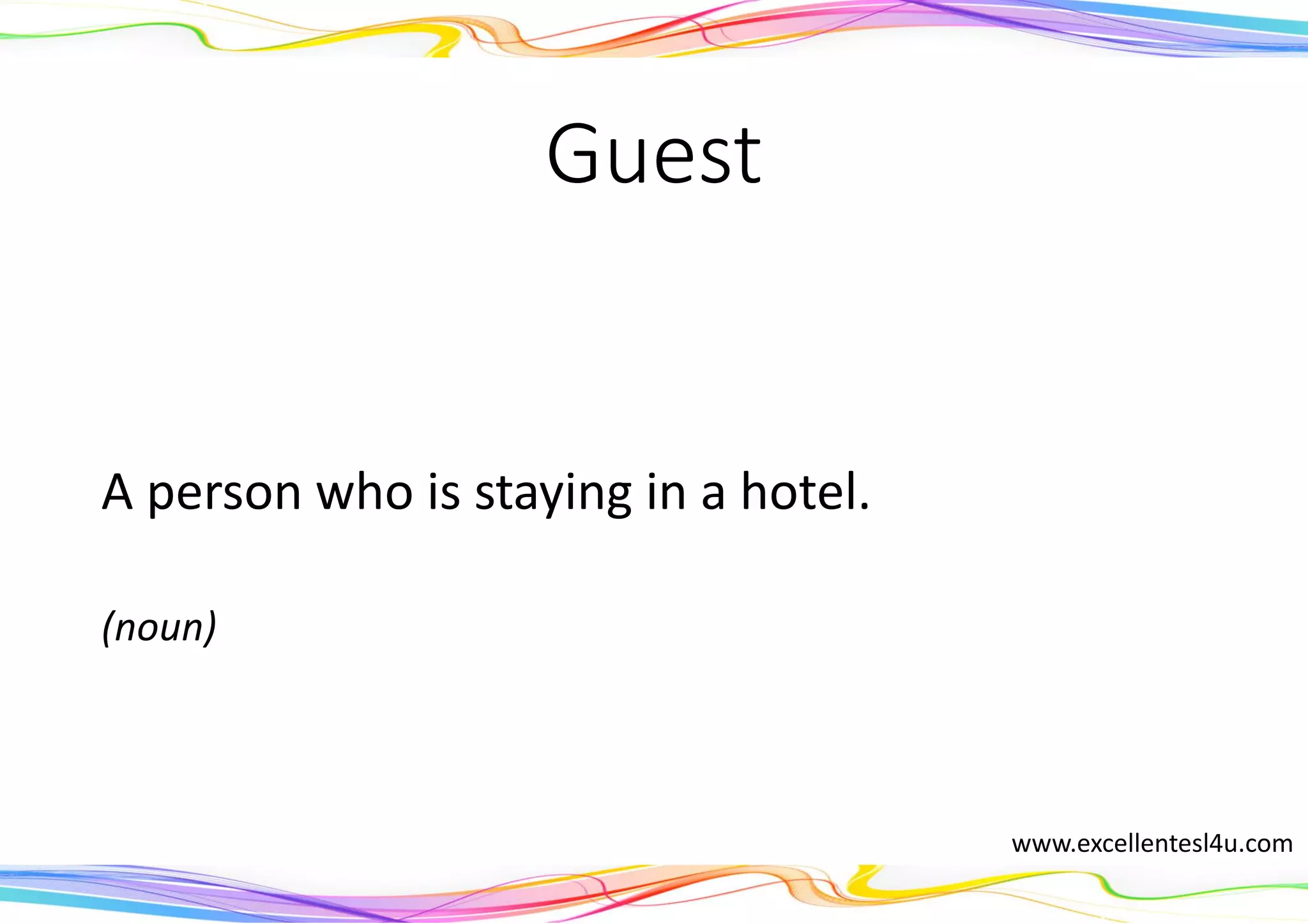 Hotel flashcards | PDF | Hotels and Motels | Travel Type