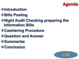 Hotel fo front office cashiering procedure | PPTX