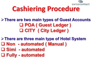 Hotel fo front office cashiering procedure | PPTX