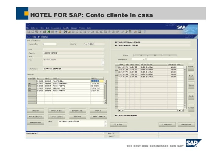 Hotel for sap