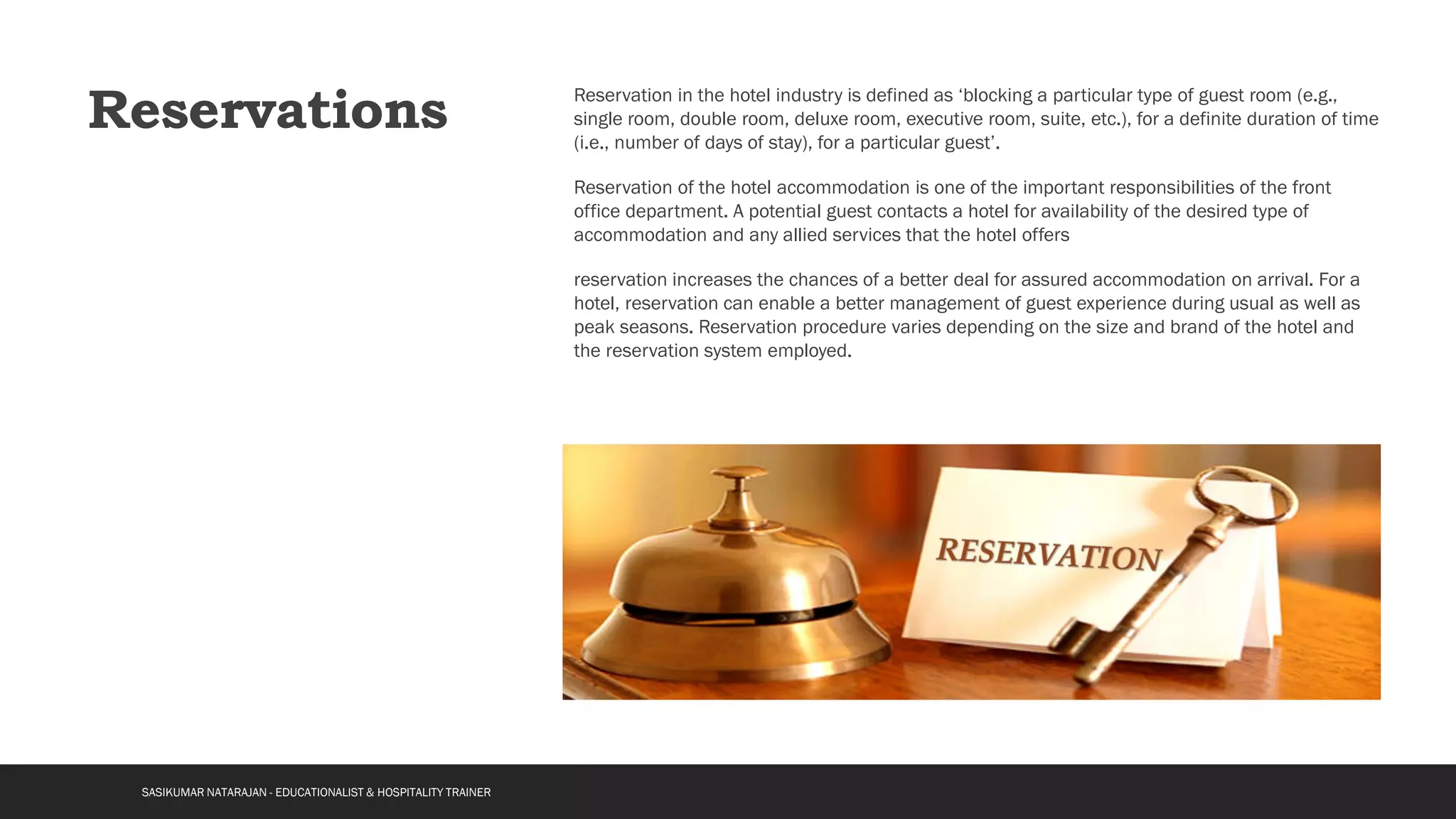 Hotel Front office- Reservation | PDF