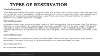 Hotel Front office- Reservation | PDF