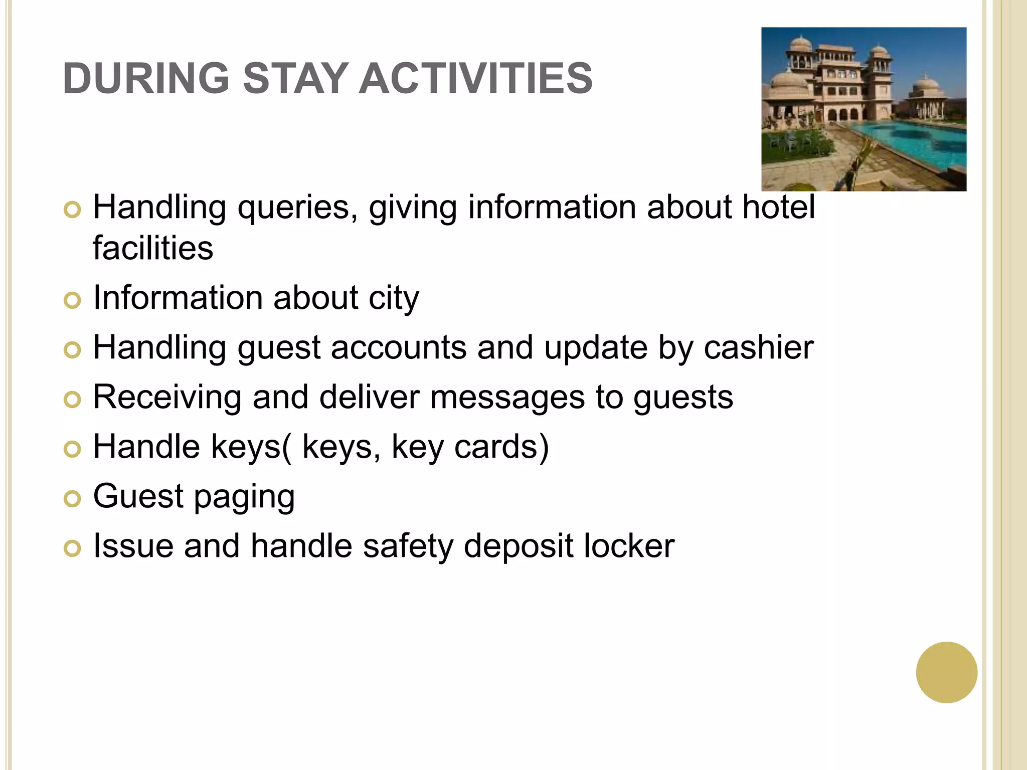 Hotel guest cycle | PPTX
