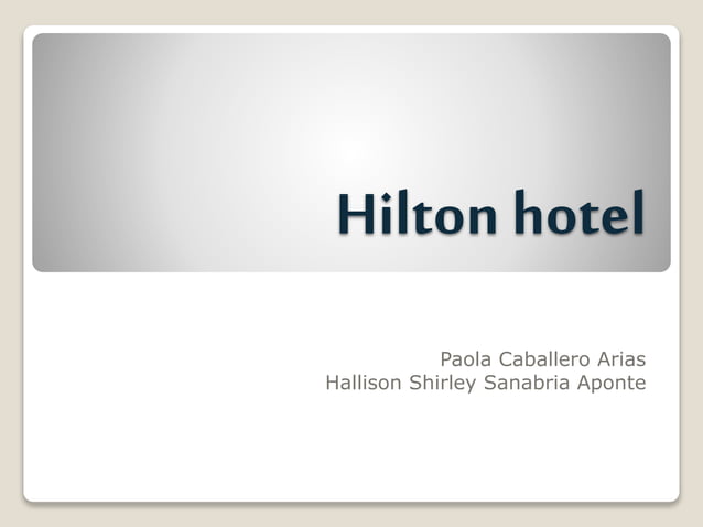 Hotel hilton en ingles | PPT