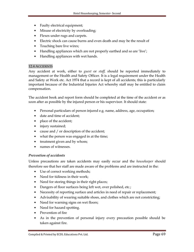 Hotel housekeeping | PDF