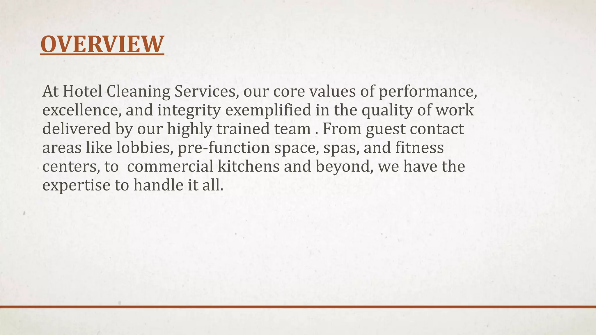 Hotel housekeeping services. ppt | PPTX