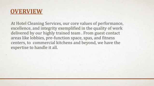 Hotel housekeeping services. ppt | PPTX | Hotels and Motels | Travel Type