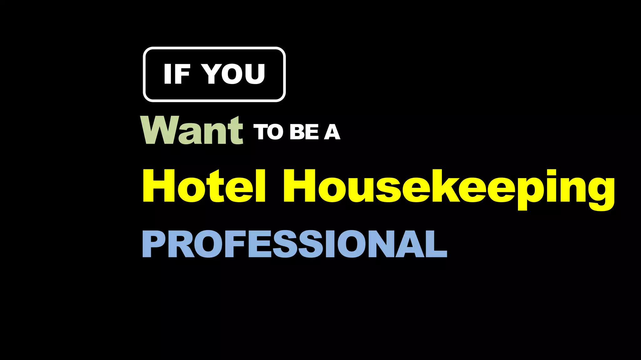 Hotel Housekeeping Training Manual | PPSX