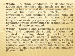 Hotel industry and environmental impact | PPTX