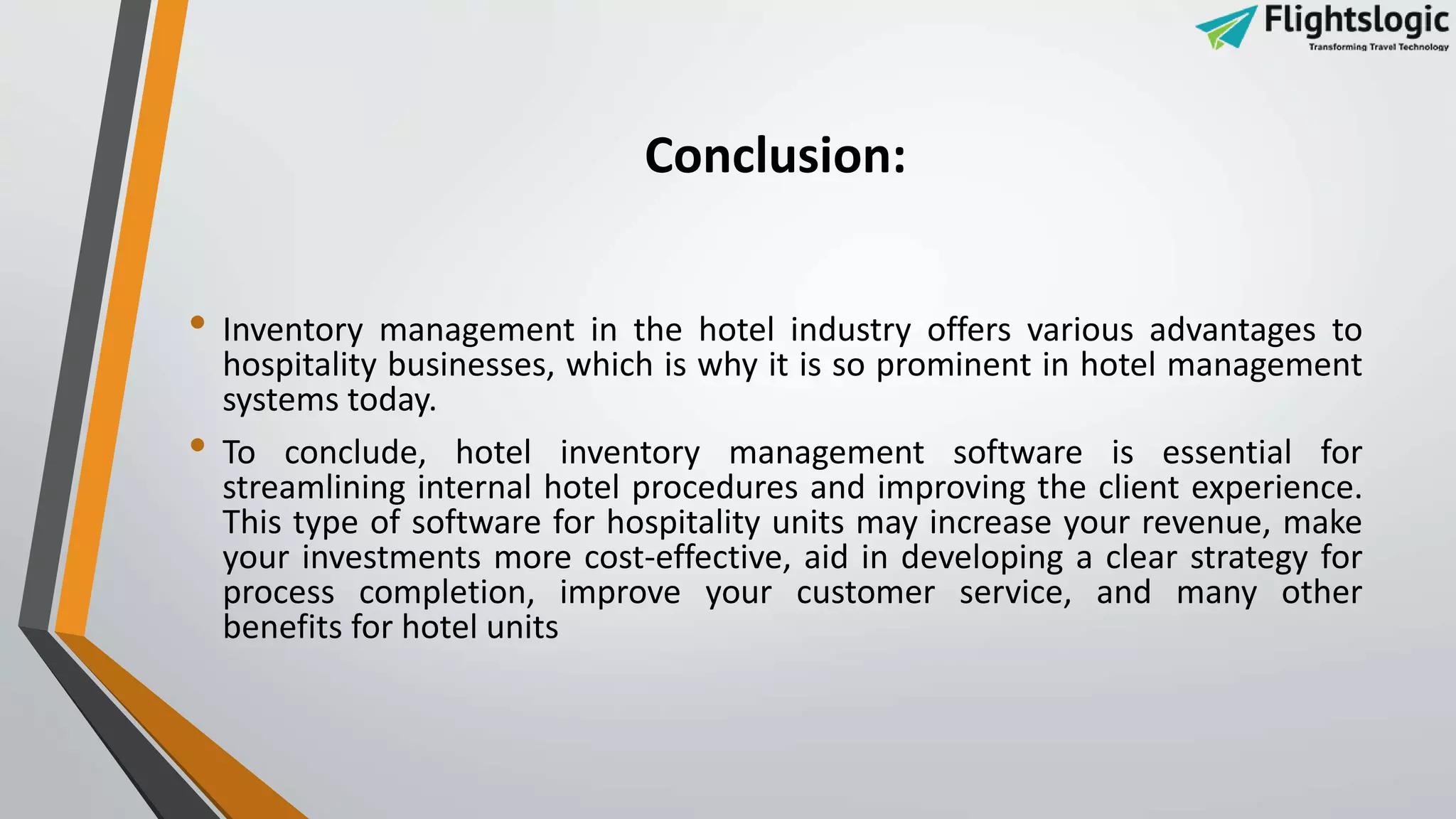 Hotel Inventory Software | PPTX