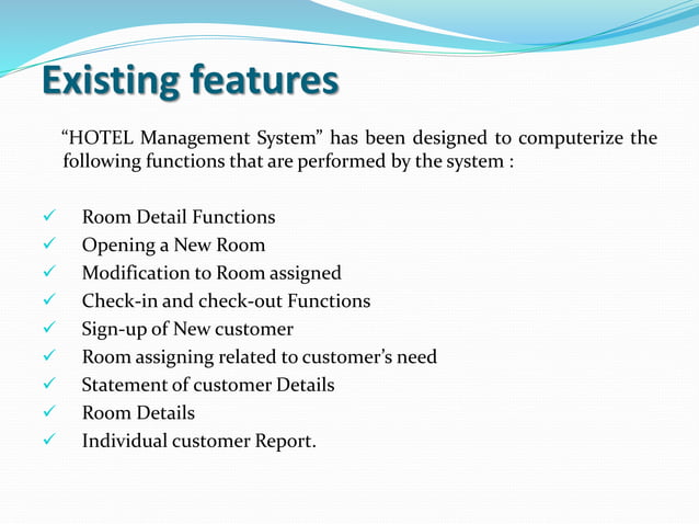 Hotel management system presentation | PPTX