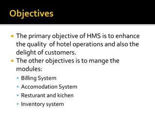 Hotel management software india | PPTX | Hospitality Industry | Industries