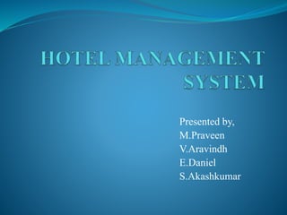 Hotel management system | PPTX