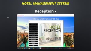 Hotel Management System PPT for BCA final year Students | PPTX