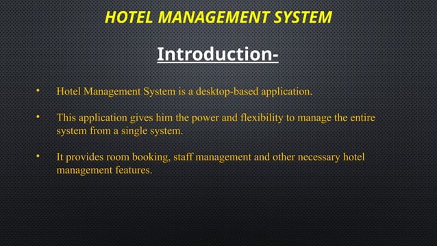Hotel Management System PPT for BCA final year Students | PPTX ...