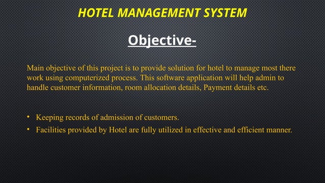 Hotel Management System PPT for BCA final year Students | PPTX ...