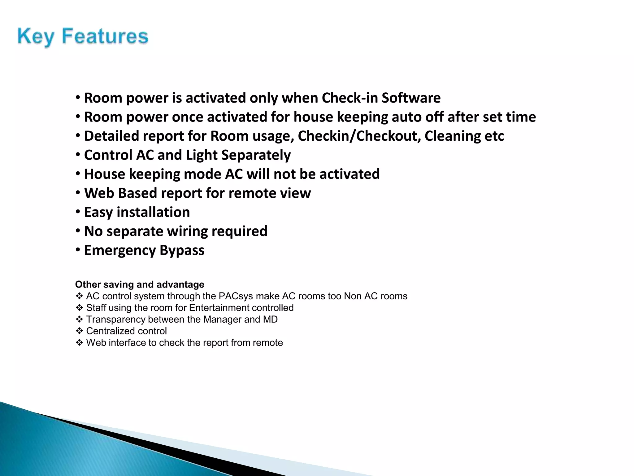 Hotel power control saving system | PPT