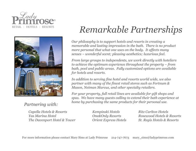 Lady Primrose's for Hotels & Resorts | PDF | Herbs and Supplements ...