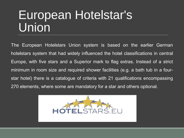 Hotel rating systems | PPT | Europe Travel | Travel Locations