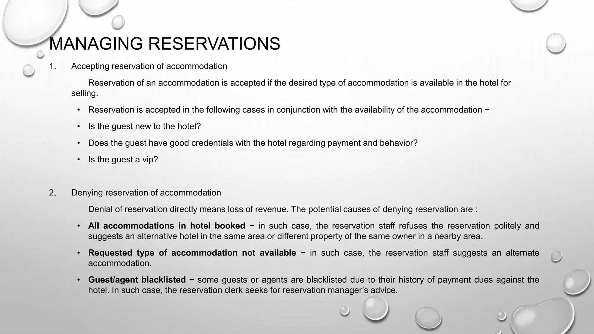 hotel reservation management information | PPTX