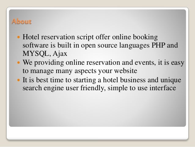 Hotel Reservation Script Hotel Booking Script Php