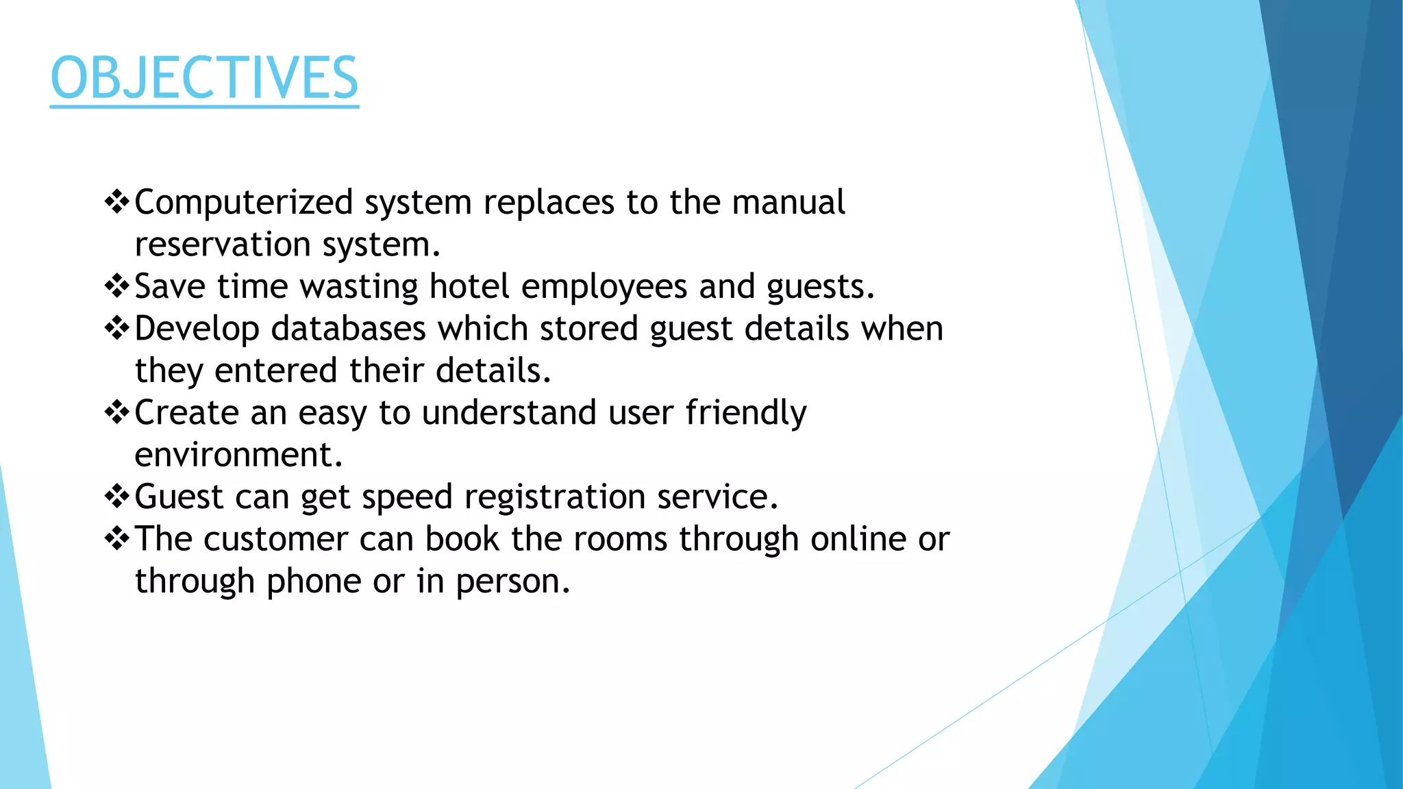 Hotel reservation system | PPTX