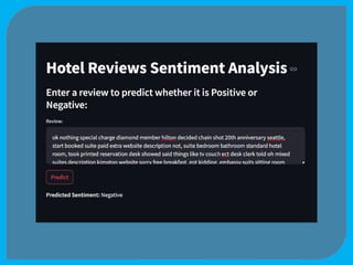 Hotel Review Classification(NLP Classification) PPT | PPT