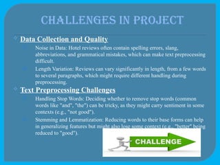 Hotel Review Classification(NLP Classification) PPT | PPT