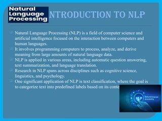 Hotel Review Classification(NLP Classification) PPT | PPTX