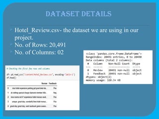 Hotel Review Classification(NLP Classification) PPT | PPTX