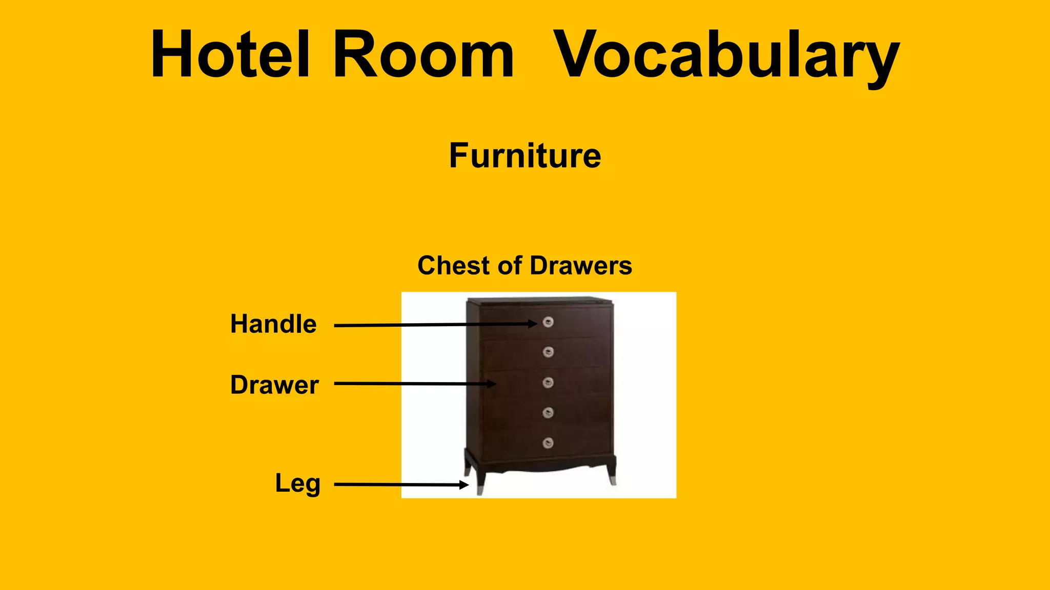 Hotel room vocabulary | PPTX