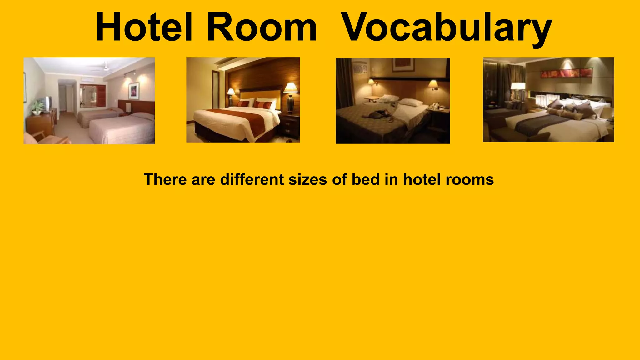 Hotel room vocabulary | PPTX