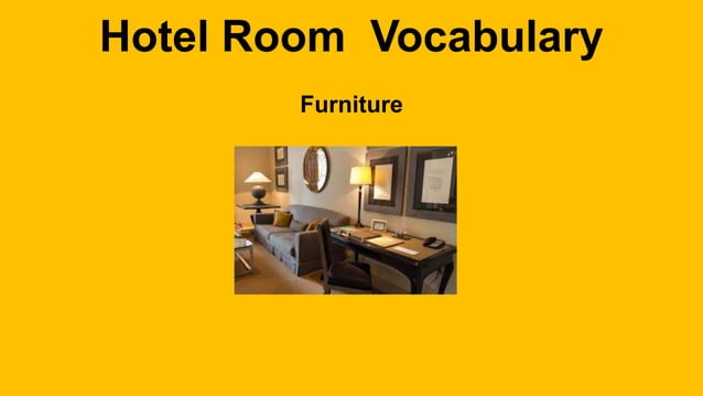 Hotel room vocabulary | PPTX