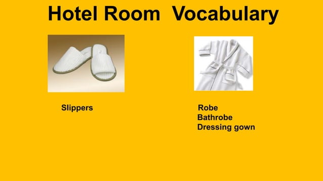 Hotel room vocabulary | PPTX