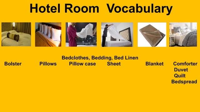 Hotel room vocabulary | PPTX