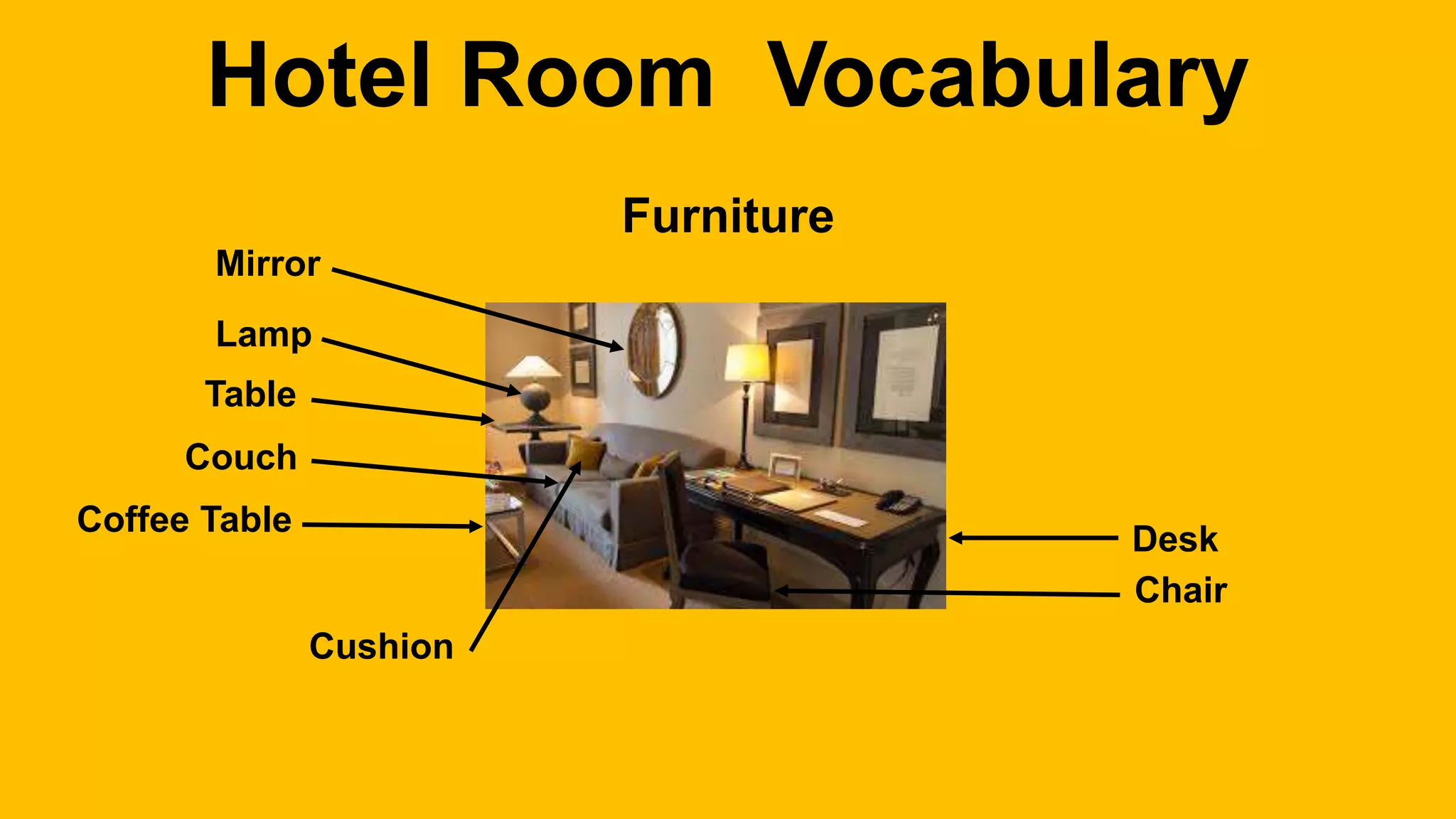 Hotel room vocabulary | PPTX