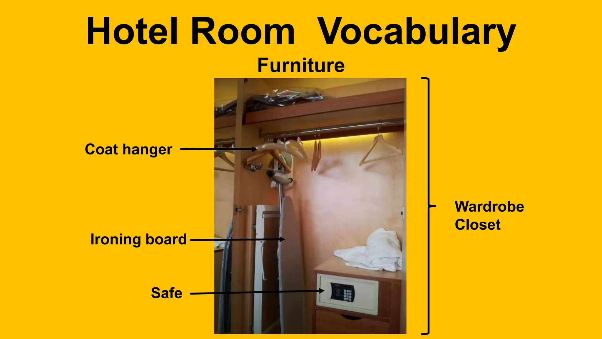Hotel room vocabulary | PPTX