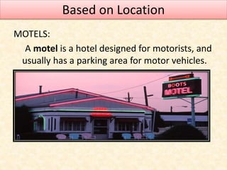 Classification of Hotels | PPTX