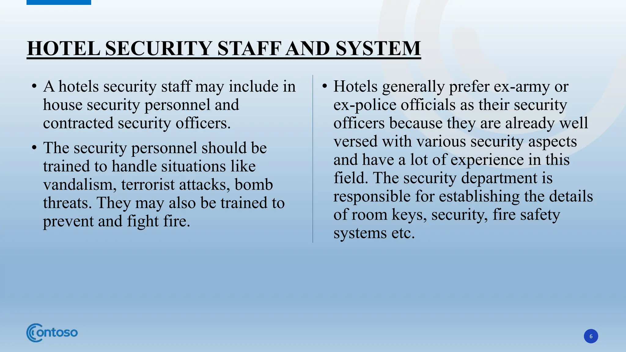 Hotel safety and security.pptx 19 pages ppt | PPTX