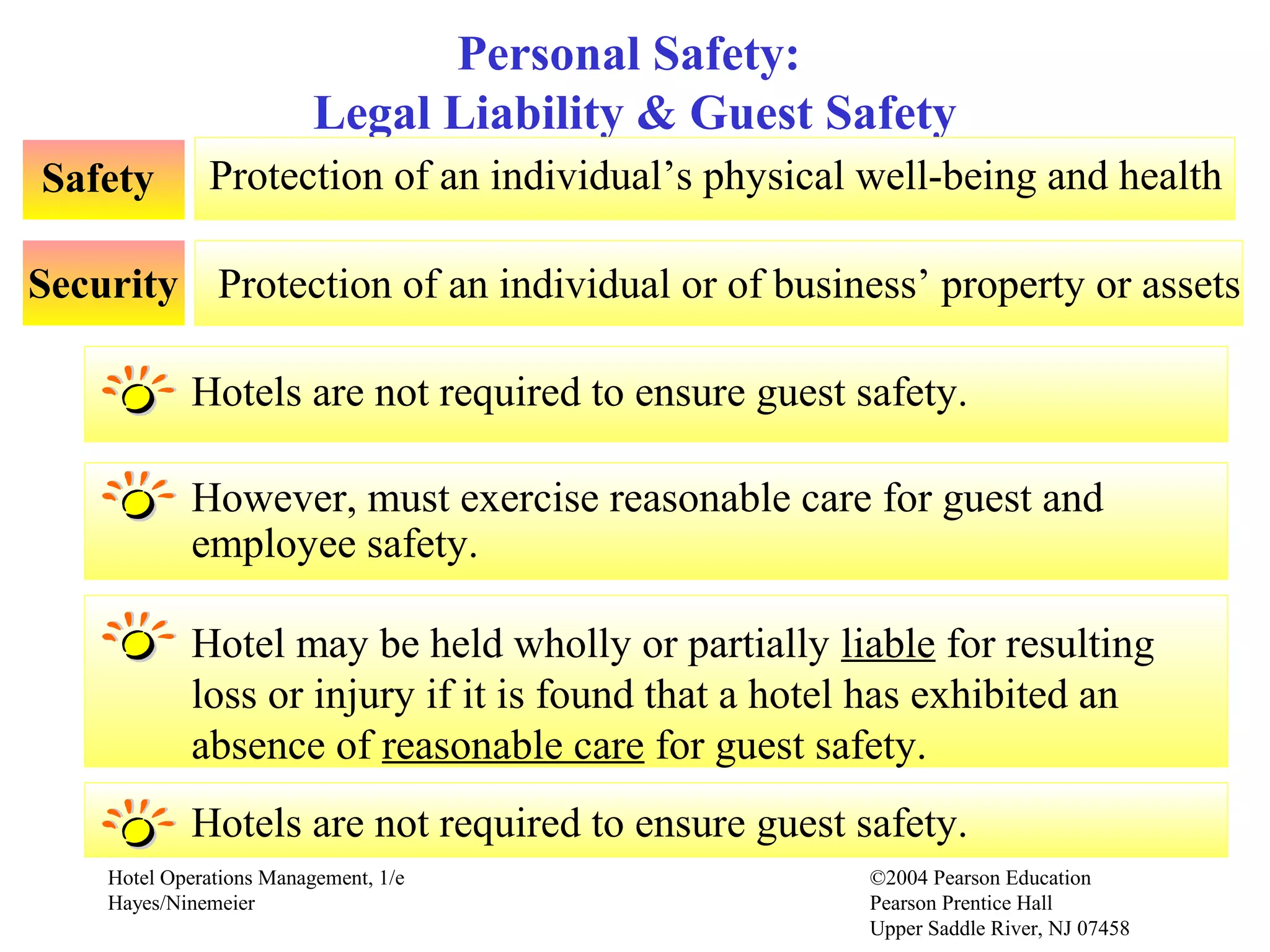 Hotel safety & security | PPT